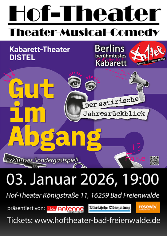 Hof-Theater Bad Freienwalde - 23.07. bis 23.08.2026 24. Sommerkomödie ...